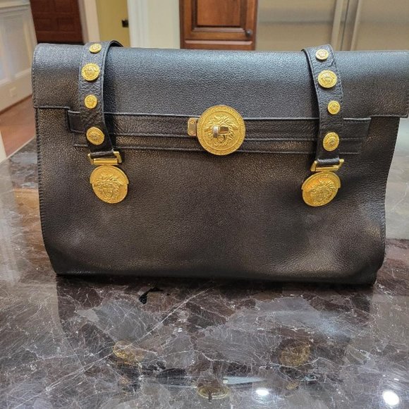 Versace | Bags | Vintage Late 99s Gianni Versace Black Bag | Poshmark